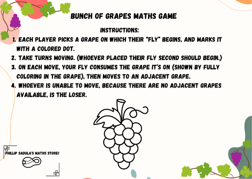 'Bunch of grapes' maths game (Y3/Y4/Y5/Y6) | Teaching Resources