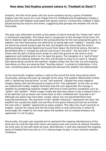 CIE Literature Ted Hughes Revision | Teaching Resources