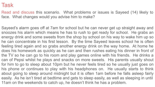 Sleep Lesson PSHE | Teaching Resources