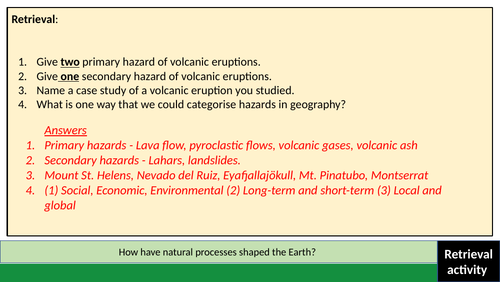 Topic 2: Geomorphological process (year 7) | Teaching Resources