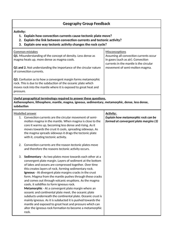 Topic 1: Plate tectonics and the structure of the earth (year 7 ...