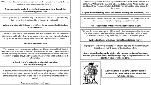 Life during the English Civil War | Teaching Resources