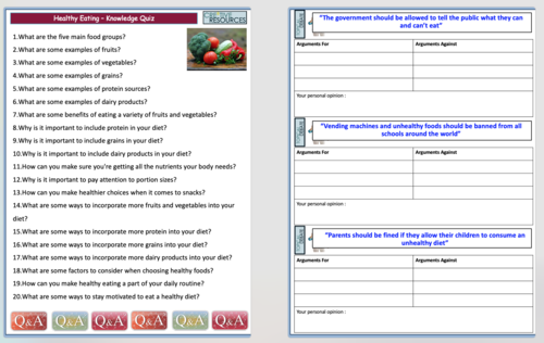 Healthy Eating PSHE Activity Pack | Teaching Resources