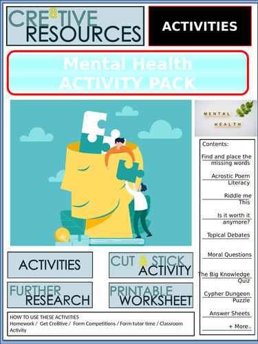 Mental Health Activity Pack | Teaching Resources