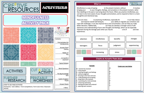 PSHE Cover Lessons Student Activity Booklet | Teaching Resources