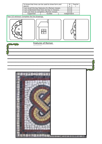 Roman Mosaic Art/D&T Unit planning | Teaching Resources