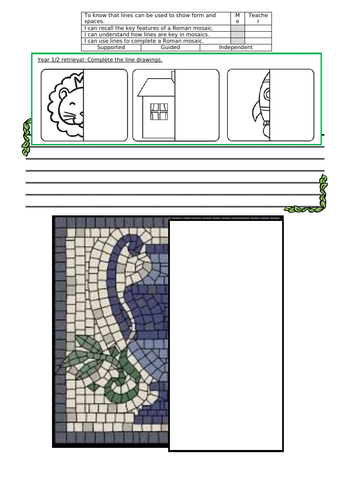 Roman Mosaic Art/D&T Unit planning | Teaching Resources