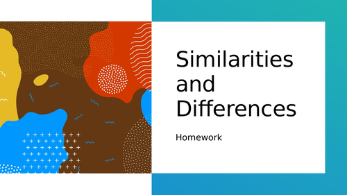 Similarities and Differences FULL SOL | Teaching Resources