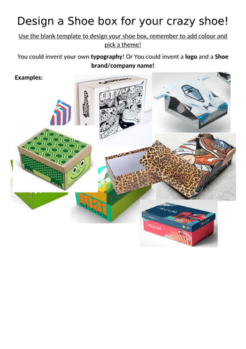 Typography and Shoe Box Designing | Teaching Resources