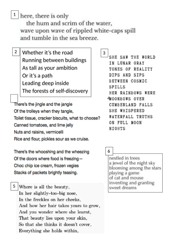 Creative Thinking Art Activity - Poems | Teaching Resources