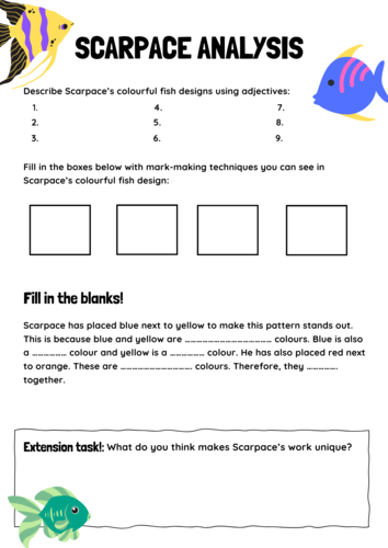 Scarpace Artist Analysis Page | Teaching Resources