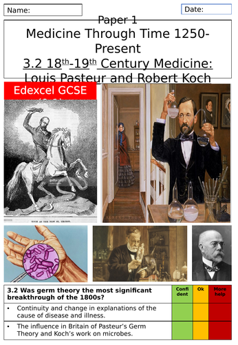 GCSE Medicine | Pasteur and Koch | Teaching Resources