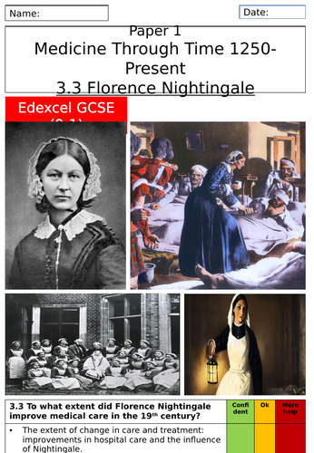 GCSE Medicine | Florence Nightingale | Teaching Resources