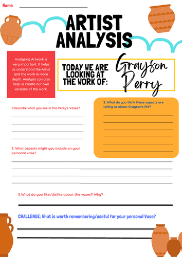 Artist Analysis Grayson Perry Worksheet | Teaching Resources