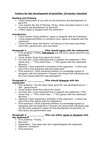 GCSE Medicine | Magic Bullets & Penicillin | Teaching Resources