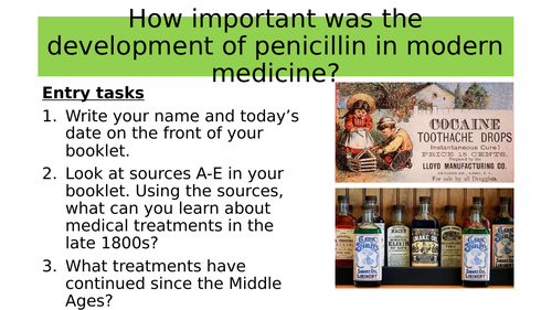 GCSE Medicine | Magic Bullets & Penicillin | Teaching Resources