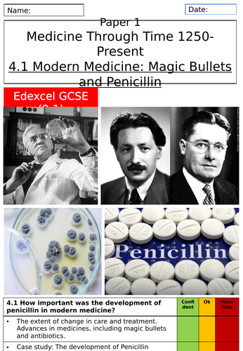 GCSE Medicine | Magic Bullets & Penicillin | Teaching Resources