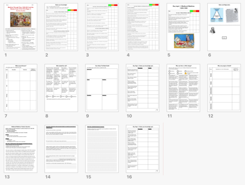 GCSE Medicine | Medieval Revision Booklet | Teaching Resources
