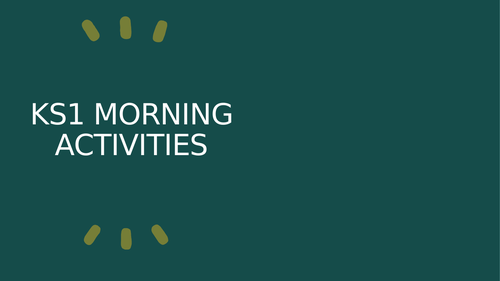 KS1 Morning Activities (25 Slides, maths, literacy, science) | Teaching ...