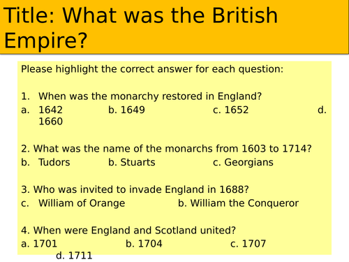 Origins of the British Empire | Teaching Resources