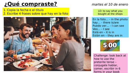 Year 8 Spanish - Module 3 - Viva 2 - A Comer | Teaching Resources