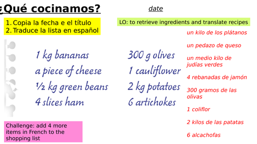 Year 8 Spanish - Module 3 - Viva 2 - A Comer | Teaching Resources
