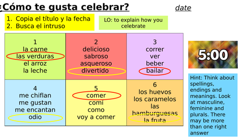 Year 8 Spanish - Module 3 - Viva 2 - A Comer | Teaching Resources Year 8 Spanish - Module 3 - Viva 2 - A Comer | Teaching Resources