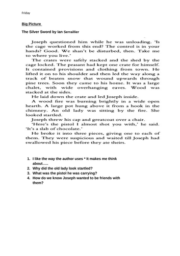 The Silver Sword - evaluating - Guided Reading/Destination Reader ...