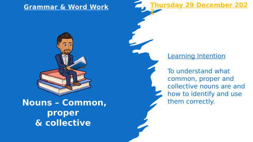 Nouns - Common, proper and collective | Teaching Resources