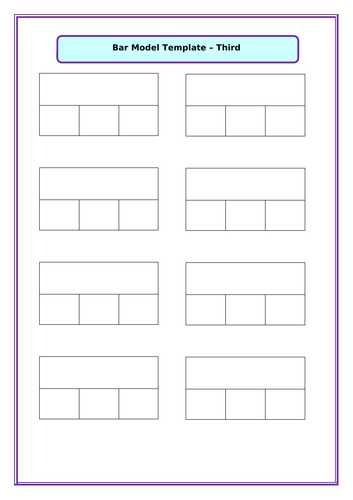 KS1 Maths Bar Model Templates Worksheets Fractions of Numbers and ...