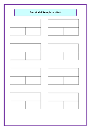 KS1 Maths Bar Model Templates Worksheets Fractions of Numbers and ...