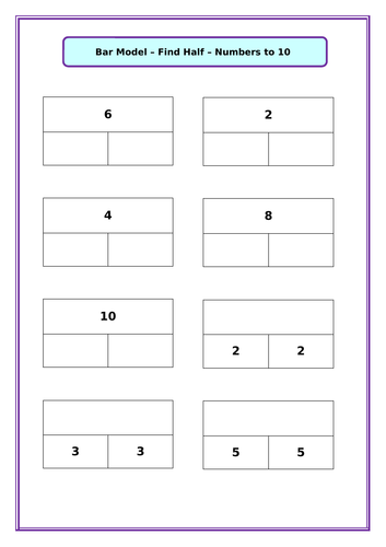 KS1 Maths Bar Model Templates Worksheets Fractions of Numbers and ...