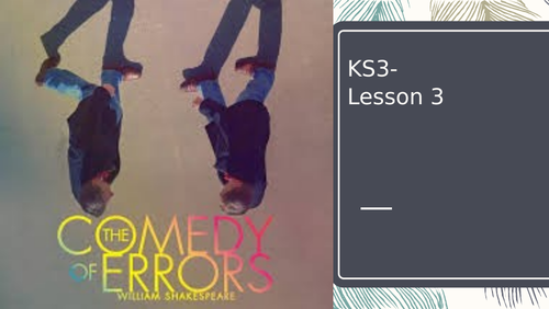 Shakespeare’s- The Comedy of Errors | Teaching Resources