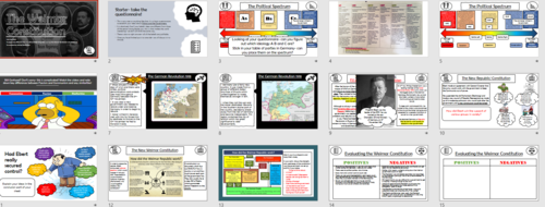 Weimar Germany Lesson 2 The Weimar Constitution | Teaching Resources