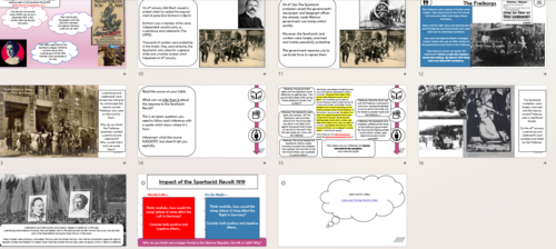 Weimar Germany Lesson 3 The Spartacist Revolt | Teaching Resources