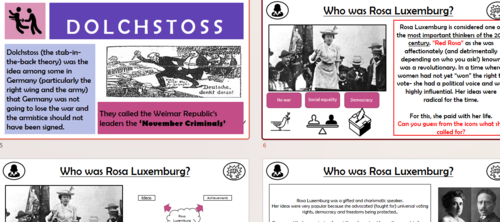 Weimar Germany Lesson 3 The Spartacist Revolt | Teaching Resources