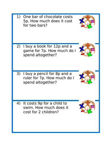 Differentiated word money problems Y2 | Teaching Resources