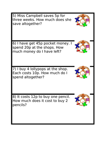 Differentiated word money problems Y2 | Teaching Resources