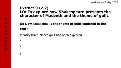 Macbeth Extract Booklet with GCSE Questions (Section A and B, Edexcel ...