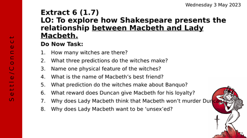 Macbeth Extract Booklet with GCSE Questions (Section A and B, Edexcel ...