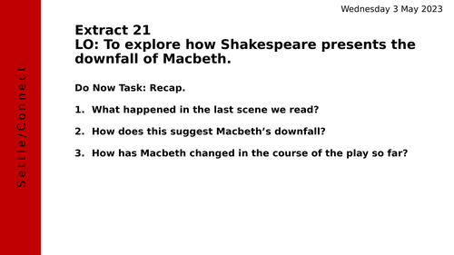 Macbeth Extract Booklet with GCSE Questions (Section A and B, Edexcel ...
