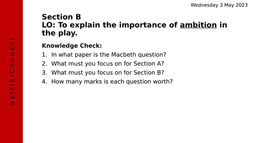 Macbeth Extract Booklet with GCSE Questions (Section A and B, Edexcel ...