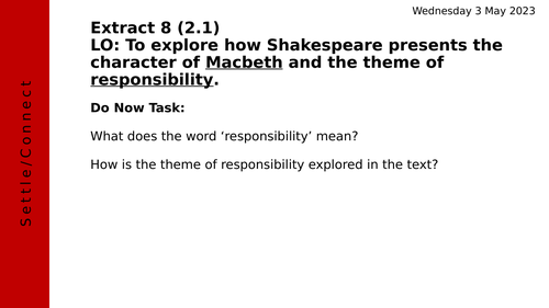 Macbeth Extract Booklet with GCSE Questions (Section A and B, Edexcel ...