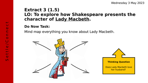 Macbeth Extract Booklet with GCSE Questions (Section A and B, Edexcel ...