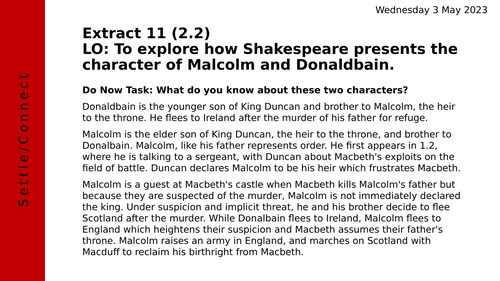 Macbeth Extract Booklet with GCSE Questions (Section A and B, Edexcel ...