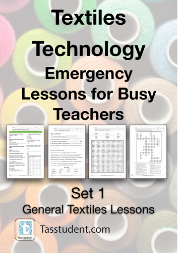 Textiles Technology Lessons - set 1 "General Textiles" | Teaching Resources