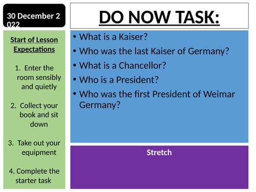 A-Level History Intro and Pre-1918 German history overview (Edexcel ...