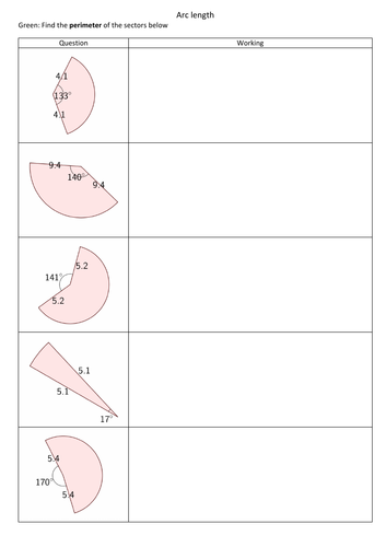 Sector and segment modelling (including worksheets) | Teaching Resources