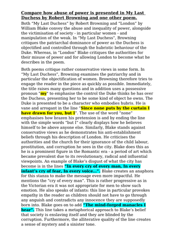 Power and Conflict - Grade 9 Essays GCSE English Literature | Teaching ...