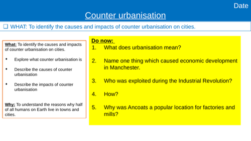 KS3 KS4 Urbanisation scheme of work | Teaching Resources